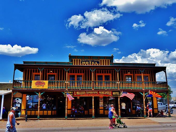 The historic T. Miller's Mercantile Hotel stands as a colorful reminder of Sierra Vista's Old West charm and budget-friendly appeal.