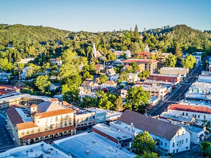 The "Queen of the Southern Mines" shows off her colorful buildings like crown jewels. Sonora's Main Street is California history painted in vibrant hues.