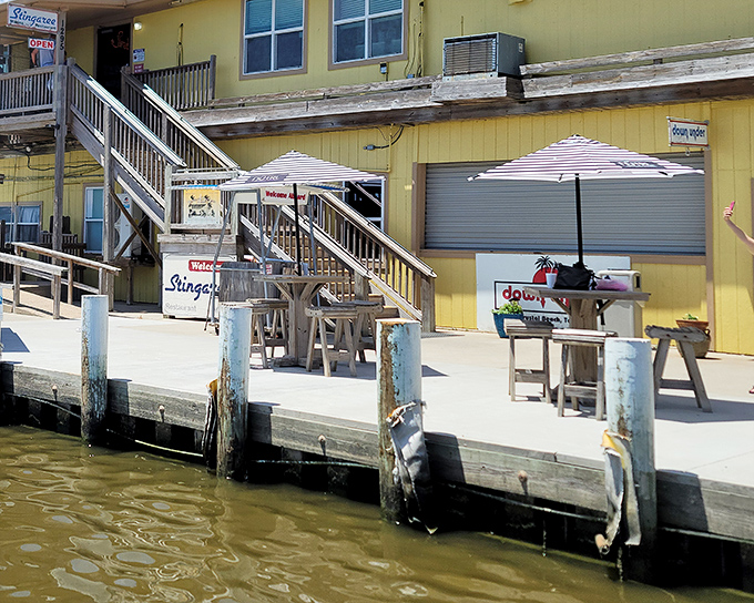 Waterfront dining at its most authentic &ndash; where your shrimp practically jumps from the bay to your plate.