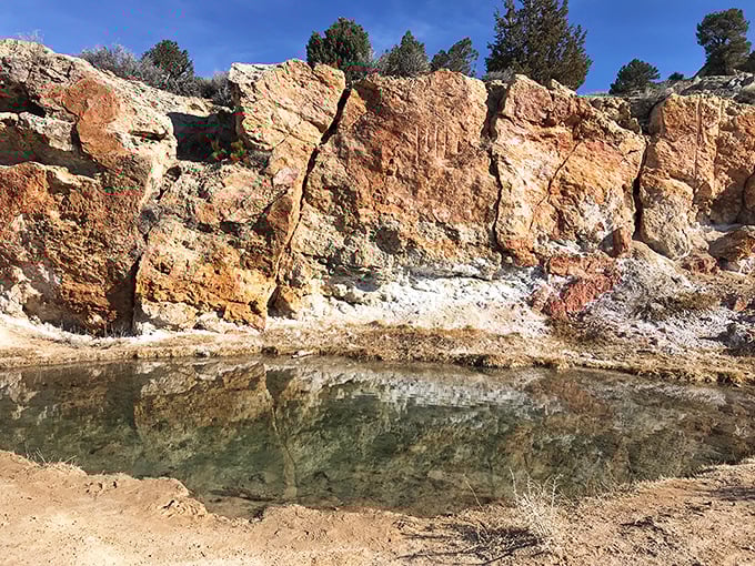 Colorful travertine formations prove that Mother Nature is the ultimate artist and interior designer.
