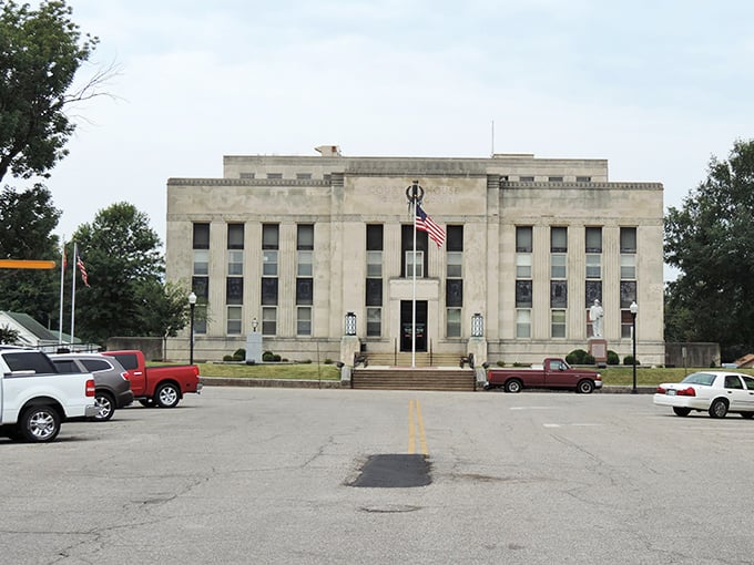 Union City's downtown square feels frozen in time, where the courthouse stands as both timekeeper and community anchor.