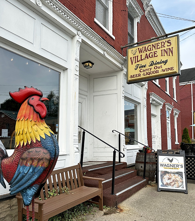 The entrance to Wagner's Village Inn feels like stepping into a friend's home. That rooster isn't guarding the door&mdash;he's inviting you in for some legendary fried chicken.