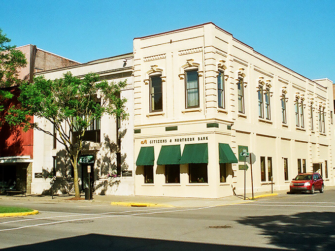 This classic American townscape feels like time travel without the jetlag or complicated physics equations.