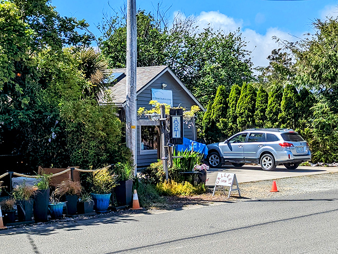 Tucked among the greenery, 4th Street Studio and Gallery offers artistic treasures in a cottage that looks straight out of a storybook.