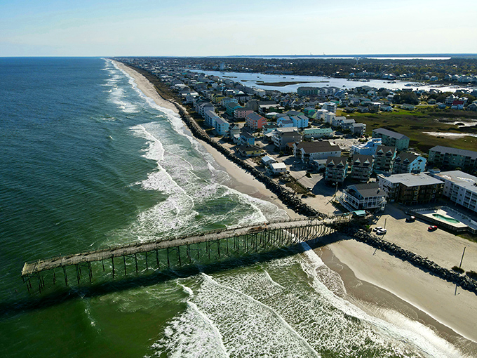 Carolina Beach from above reveals the perfect marriage of civilization and wilderness&mdash;like finding a five-star restaurant in your favorite hiking spot.