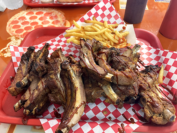 Rib revelation! These smoke-kissed beauties with their glistening bark are what barbecue dreams are made of&mdash;no white tablecloth required.