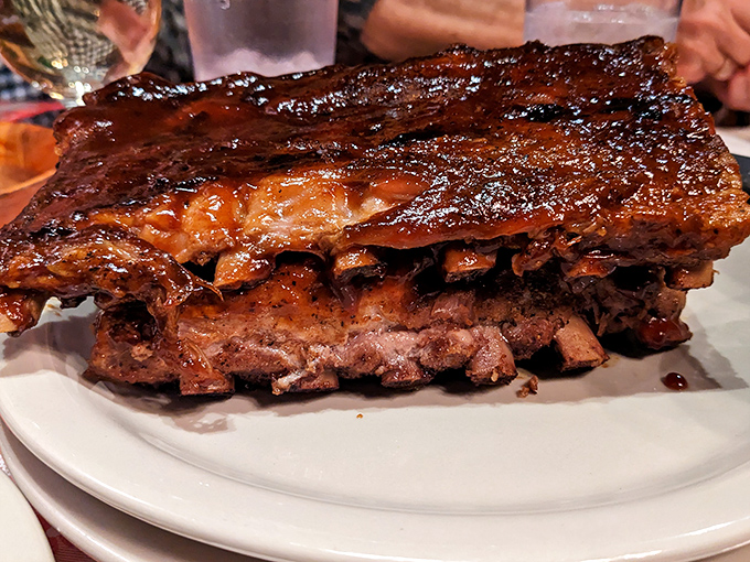 These aren't just ribs&mdash;they're prehistoric, Fred Flintstone-worthy slabs of smoky perfection that'll have you questioning why you ever bothered with a knife.