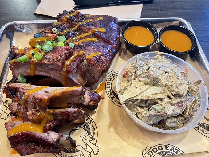 These ribs don't just fall off the bone &ndash; they practically leap into your mouth with a tangy sauce that should be bottled and sold.