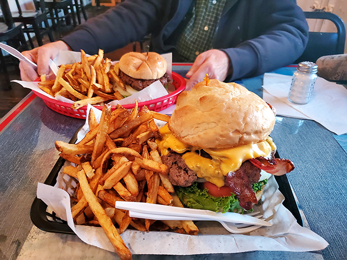 This isn't just a bacon cheeseburger&mdash;it's a monument to American excess that somehow makes you feel patriotic just looking at it.