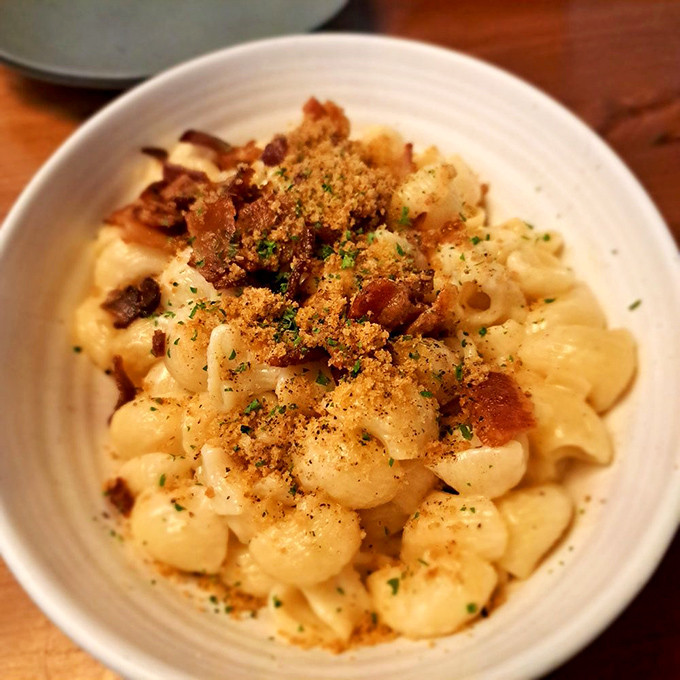 Mac and cheese that makes you question your childhood memories. This isn't nostalgia&mdash;it's an upgrade to your comfort food database.