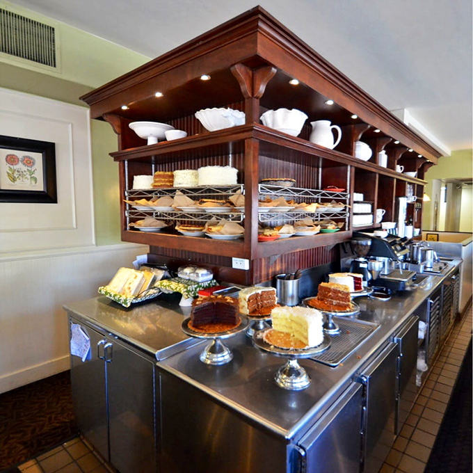 The dessert display case &ndash; where diets go to die and "I'll just have a bite" becomes the lie we tell ourselves.