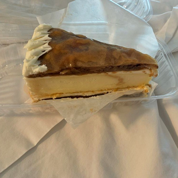 Layer upon layer of sweet diplomacy &ndash; this cheesecake has clearly negotiated peace between baklava and New York-style decadence.