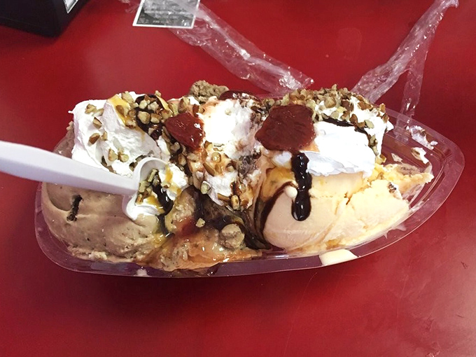 This isn't just a sundae&mdash;it's architecture. A towering monument to the art of ice cream, whipped cream, and all things holy in dessert form.