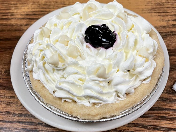 This cream pie isn't just dessert&mdash;it's a cloud of nostalgia topped with a dollop of blueberry joy that would make any pie skeptic a believer.