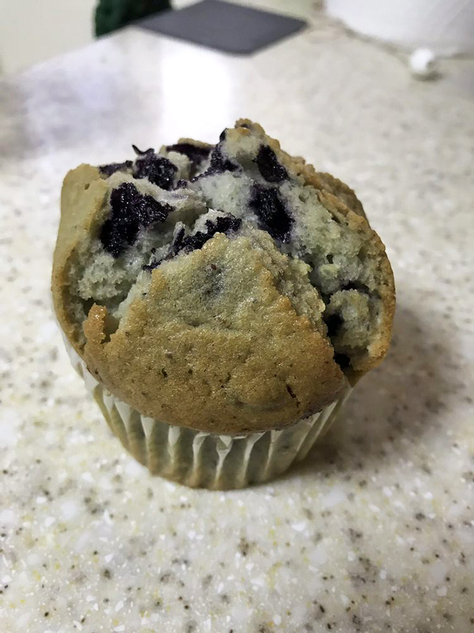 This blueberry muffin isn't just breakfast&mdash;it's edible poetry. Each purple pocket of fruit tells a delicious story.