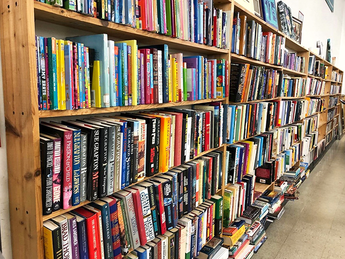 This literary labyrinth houses thousands of stories waiting for new readers, like a library where you can keep the books and leave with change.
