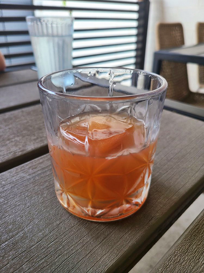 A properly made Old Fashioned in a proper glass. Hemingway would approve of both the drink and the establishment serving it.