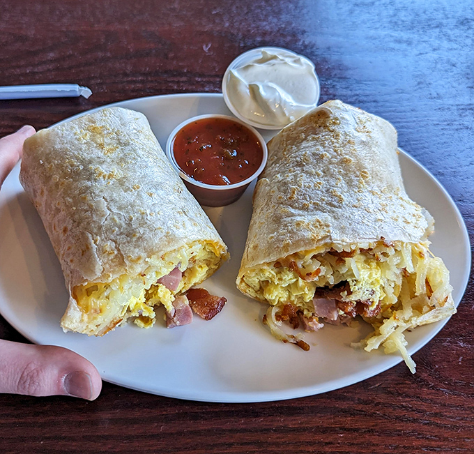 Breakfast burritos that could end wars &ndash; stuffed with eggs, meat, and cheese, they're the handheld morning miracle that makes Monday feel like Saturday.