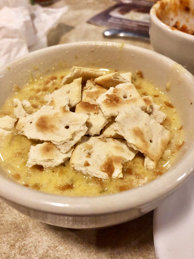 Comfort in a bowl&mdash;where crackers don't just float, they become part of a creamy, cheesy symphony that grandma would approve of.