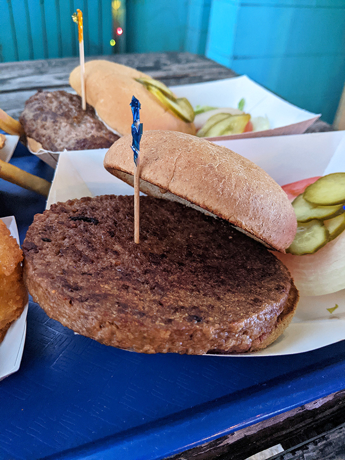 Simplicity perfected: a burger that doesn't need gimmicks, just quality beef on a proper bun with pickles standing by for moral support.