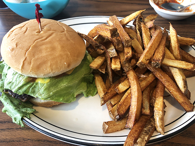 A burger that remembers when handmade meant something, sided with fries that actually taste like potatoes &ndash; imagine that!