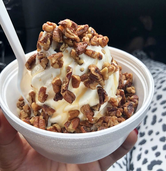 Butter pecan perfection: where vanilla soft serve meets crunchy nuts in a relationship that makes marriage counselors obsolete.