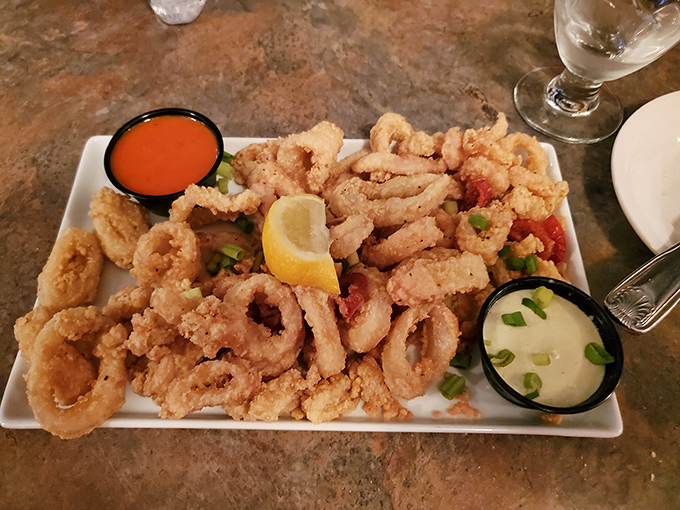 These golden calamari rings aren't just fried, they're transformed&mdash;crispy, light, and ready for a dip in two flavorful sauces.