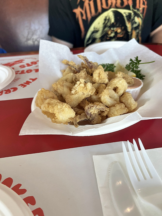 Golden, crispy calamari that shatters with each bite. The perfect seafood gateway drug for those who claim they "don't like fish."