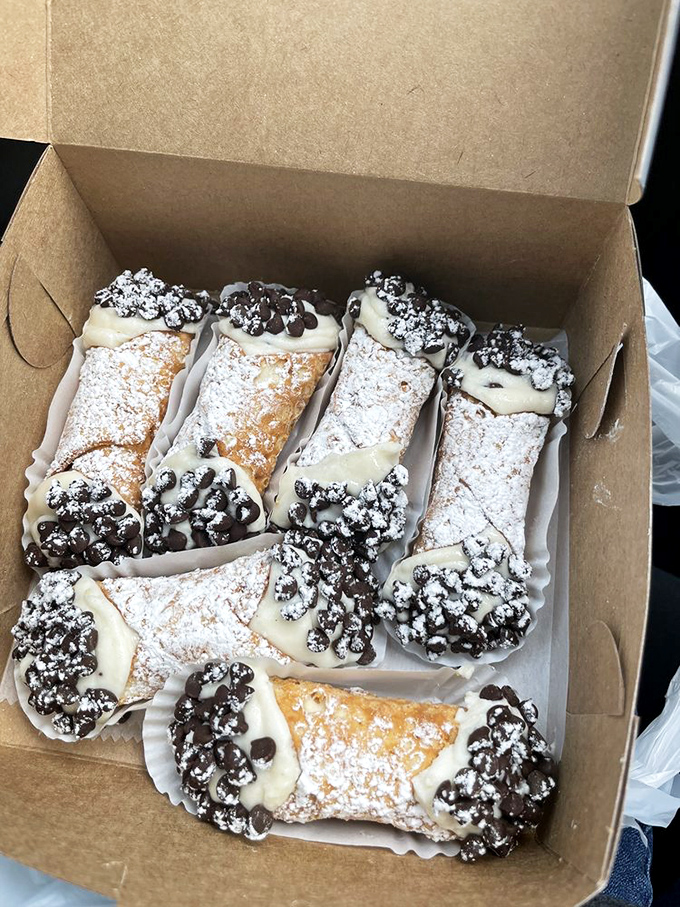These cannoli aren't just desserts&mdash;they're architectural marvels of crisp shells, creamy filling, and chocolate chips that defy gravity.