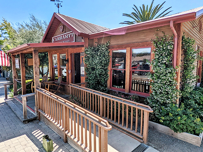 Carhartt's wooden tasting room feels like the front porch of that cool friend who somehow always has the perfect bottle ready.