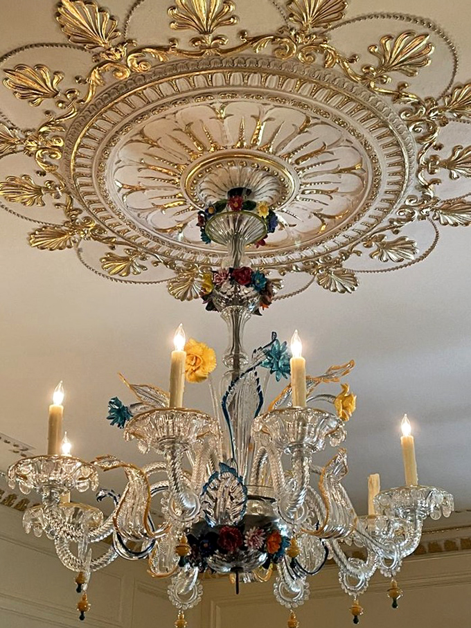 This isn't just a chandelier&mdash;it's a crystal waterfall frozen in mid-air, with flowers blooming impossibly from glass. 