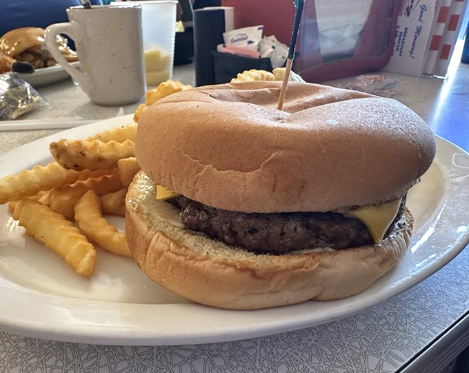 This isn't just a cheeseburger; it's the supporting actor that deserves an Oscar while the ice cream gets all the glory.