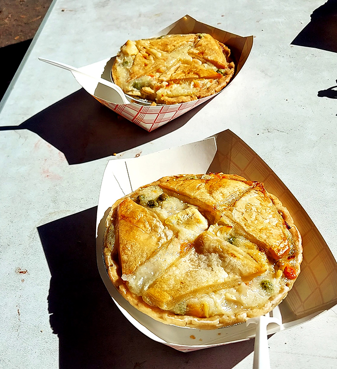 Chicken pot pies that make TV dinners weep with inadequacy&mdash;flaky, golden-topped vessels of comfort sailing on a sea of savory filling.