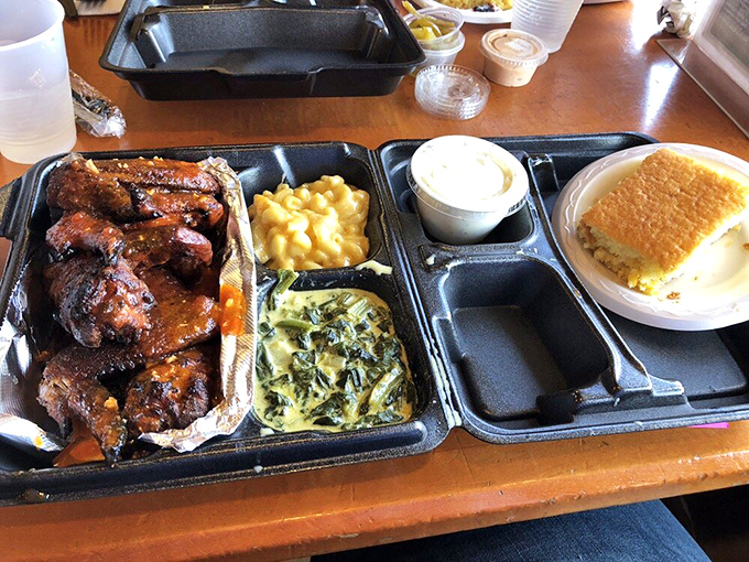 The ultimate TV-watching companion that puts ordinary wings to shame. Those collard greens and mac & cheese aren't just sides—they're co-stars.