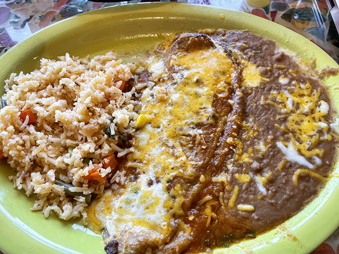 This chile relleno stands tall and proud, stuffed with cheese and dreams of perfect Mexican comfort.