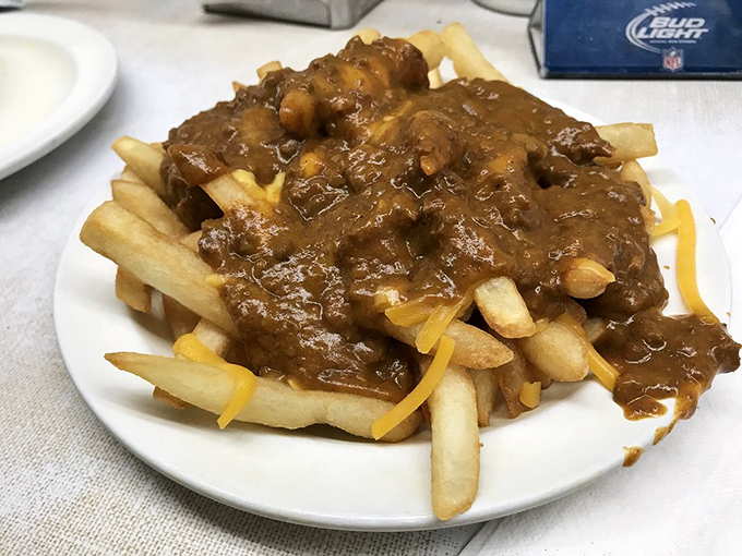 These chili cheese fries aren't trying to impress your Instagram followers&mdash;they're too busy preparing to impress your taste buds with their messy, glorious simplicity. 