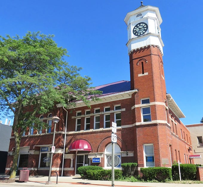 This isn't just a clock tower&mdash;it's Alma's architectural exclamation point, standing proud since before "vintage" was cool.