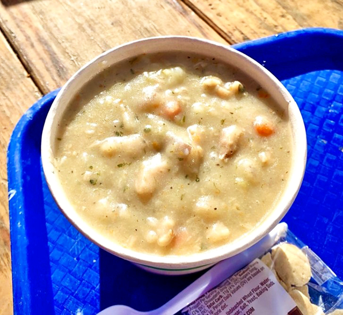 Clam chowder that would make a New Englander weep with joy. Thick, creamy, and loaded with clams that actually lived in the ocean.
