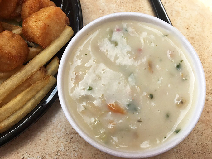 Creamy, dreamy clam chowder that makes you want to write sonnets. Those tender clam pieces aren't playing hide and seek&mdash;they're everywhere!