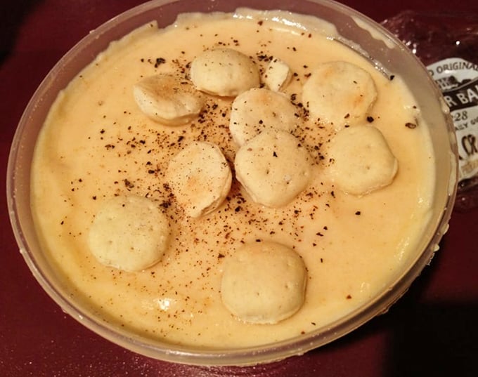 This isn't just clam chowder; it's a warm hug in a bowl, with pillowy potato discs floating among creamy comfort that would make New England proud.