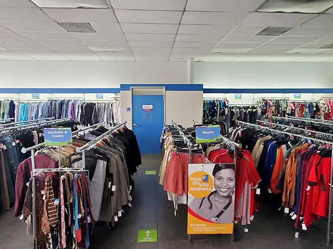 The clothing section is meticulously organized&mdash;unlike my closet at home. Color-coded racks make hunting for that perfect blazer almost too easy.