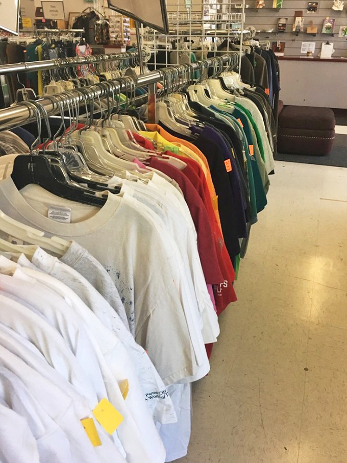 The rainbow of possibilities stretches before you. Each hanger holds not just clothing, but potential new chapters in your personal style story.