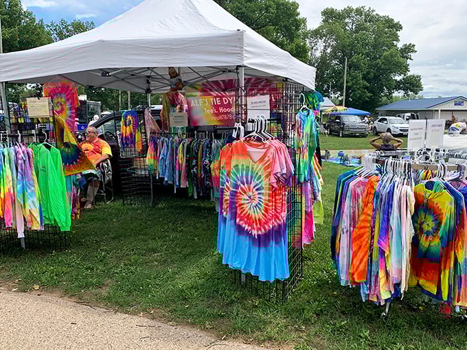 Tie-dye paradise! This explosion of color would make Jerry Garcia proud&mdash;proof that some fashion trends never truly fade away.