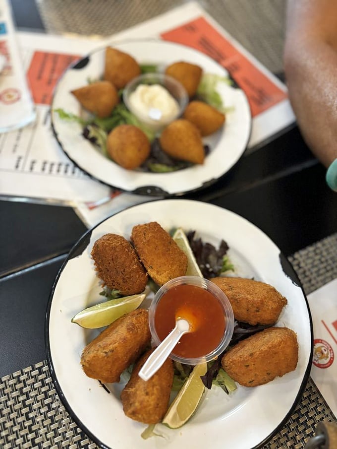 These aren't your average fritters&mdash;they're little ambassadors of Brazilian flavor, served with lime wedges and dipping sauce that transform humble cod into something worth crossing town for. 