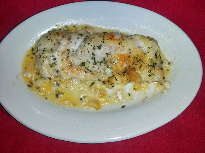 The Cod Romano swims in a sea of buttery, garlicky goodness that would make Neptune himself abandon his trident for a fork.