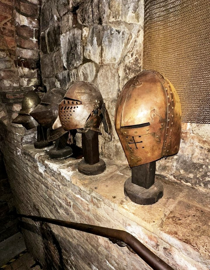 These medieval helmets aren't just for show&mdash;they're for when you've had one too many tastings and need protection from your own bad decisions.