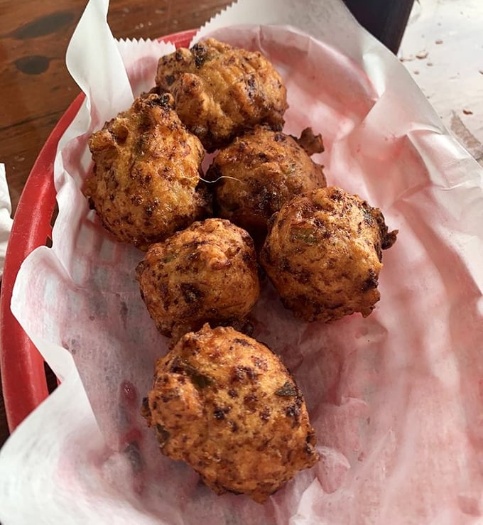 Golden-brown conch fritters that crunch like your favorite childhood memory. These savory spheres of happiness make sharing feel like a genuine sacrifice.