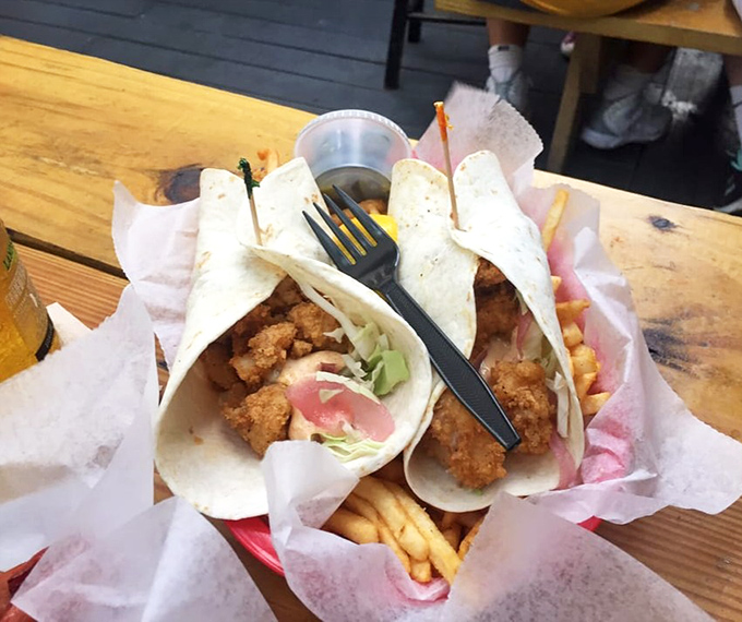 Tacos that make you question everything you thought you knew about seafood. Crispy, tender, and ready for their close-up.