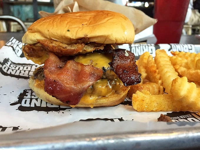 The Cowboy Style burger doesn't just tip its hat to flavor – it lassos it, with applewood bacon and cheddar creating a rodeo of taste in every bite.