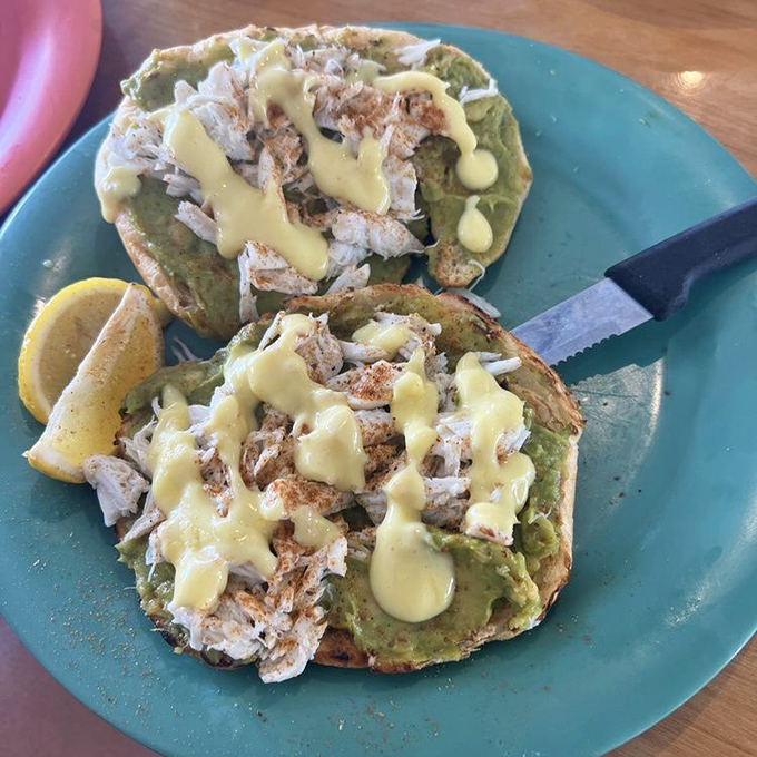 Avocado toast gets the coastal Florida treatment with sweet crab meat and hollandaise. Proof that sometimes playing with perfection yields delicious results.